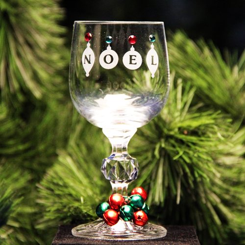 Noel Wine Glass - Armour Products.com - Wholesale Glass Etching Supplies